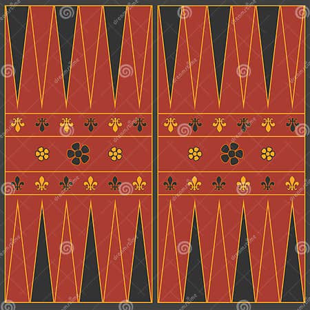 Backgammon Playing Field in the Medieval Style. Vector Graphics. Stock ...