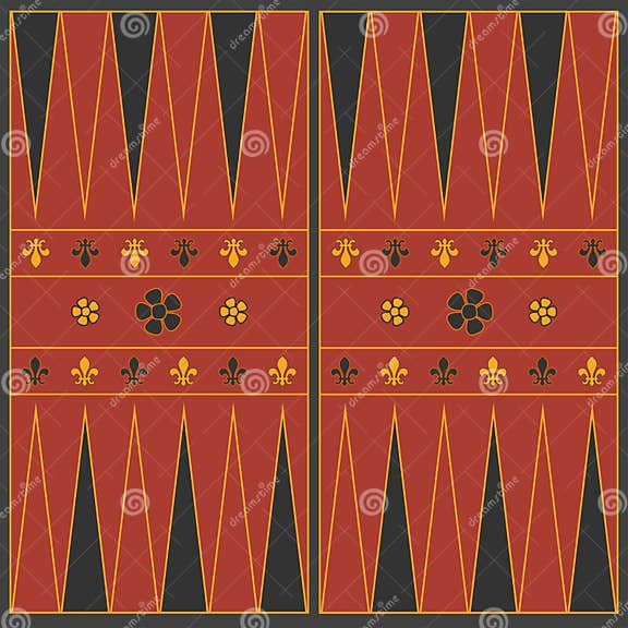 Backgammon Playing Field in the Medieval Style. Vector Graphics. Stock ...