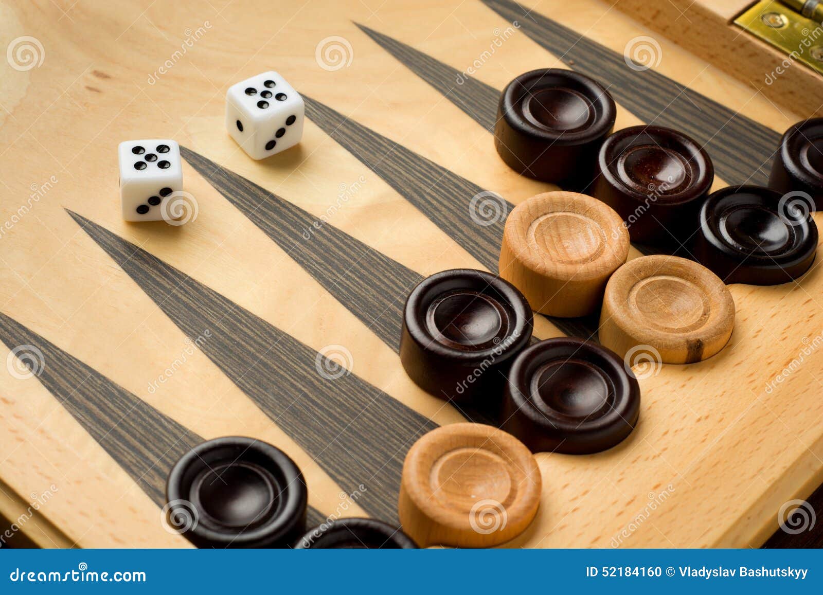 Backgammon set with dice stock photo. Image of game, competition - 52184160