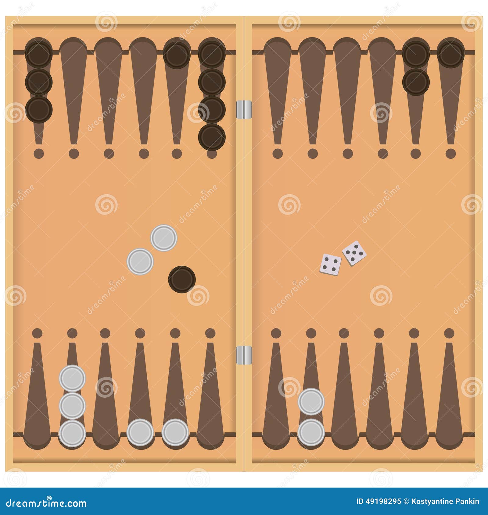 Backgammon stock vector. Illustration of play, wood, vector - 49198295