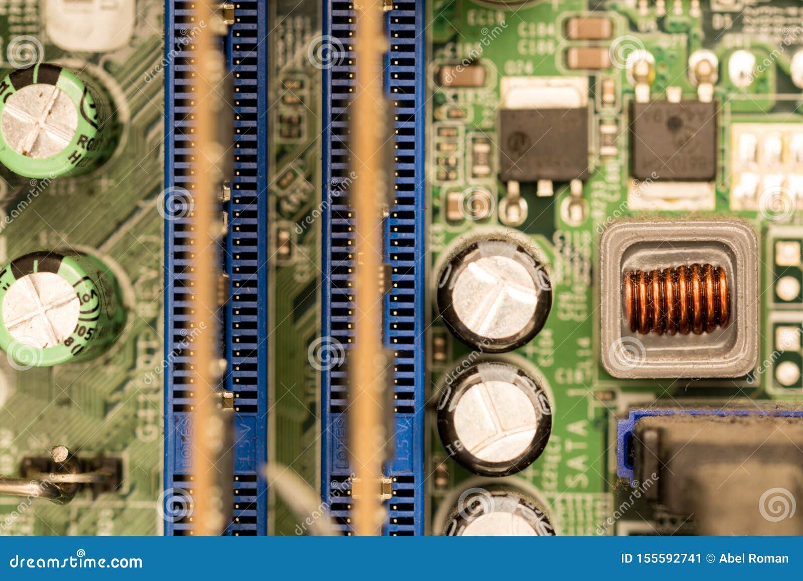 Part of a Motherboard stock image. Image of abstract - 155592741