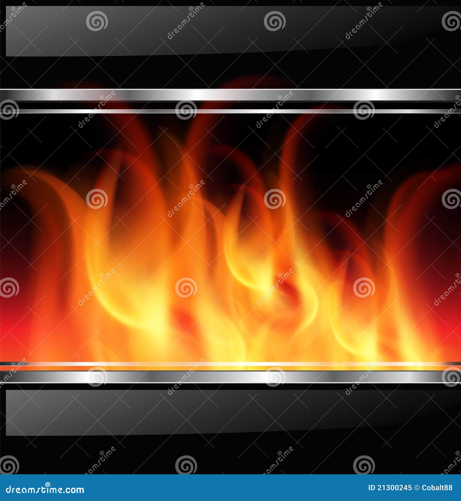 Background stock vector. Illustration of banner, fiery - 21300245