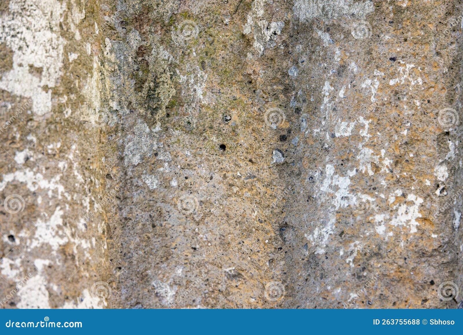Old Grunge, Rough and Weathered Pale Cold Gray Stone Wall Close Up ...