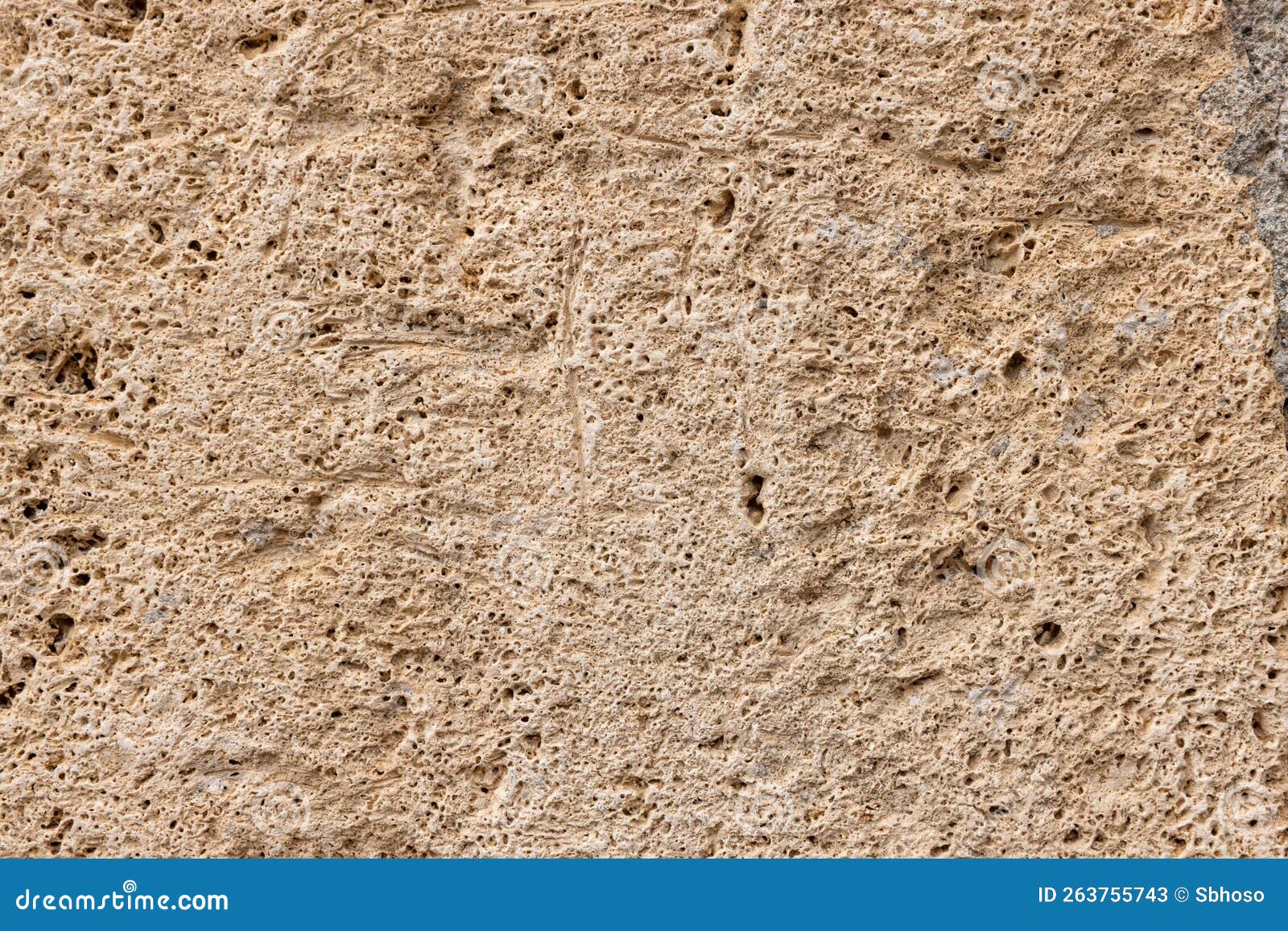 Tuff Stone Block Wall Long Texture. Gray Rough Masonry Panorama. Long ...