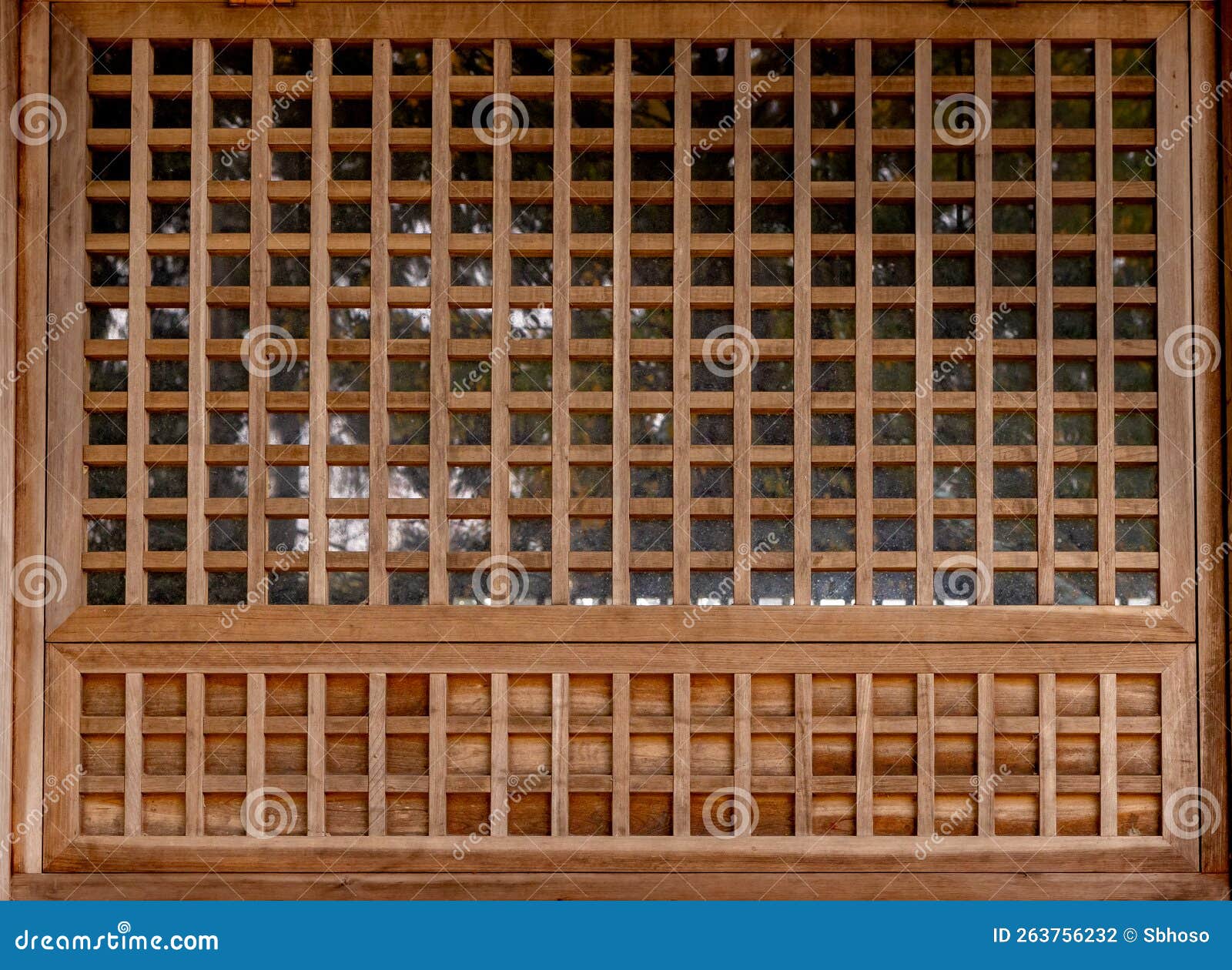 See through Knit Polished Light Brown Wooden Rectangular Fence ...