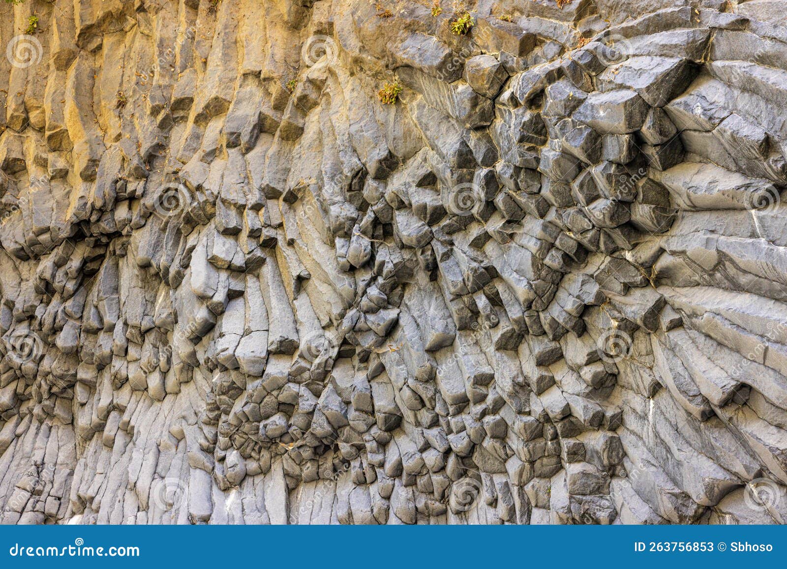 Unique Basaltic Rock Column Formations in the Gorges of Alcantara Stock ...