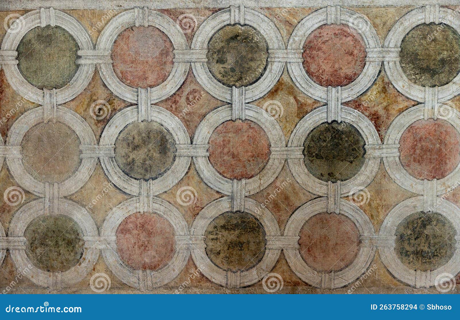 Grunge and Pale Multi Color Circular Pattern Stucco Wall Background ...