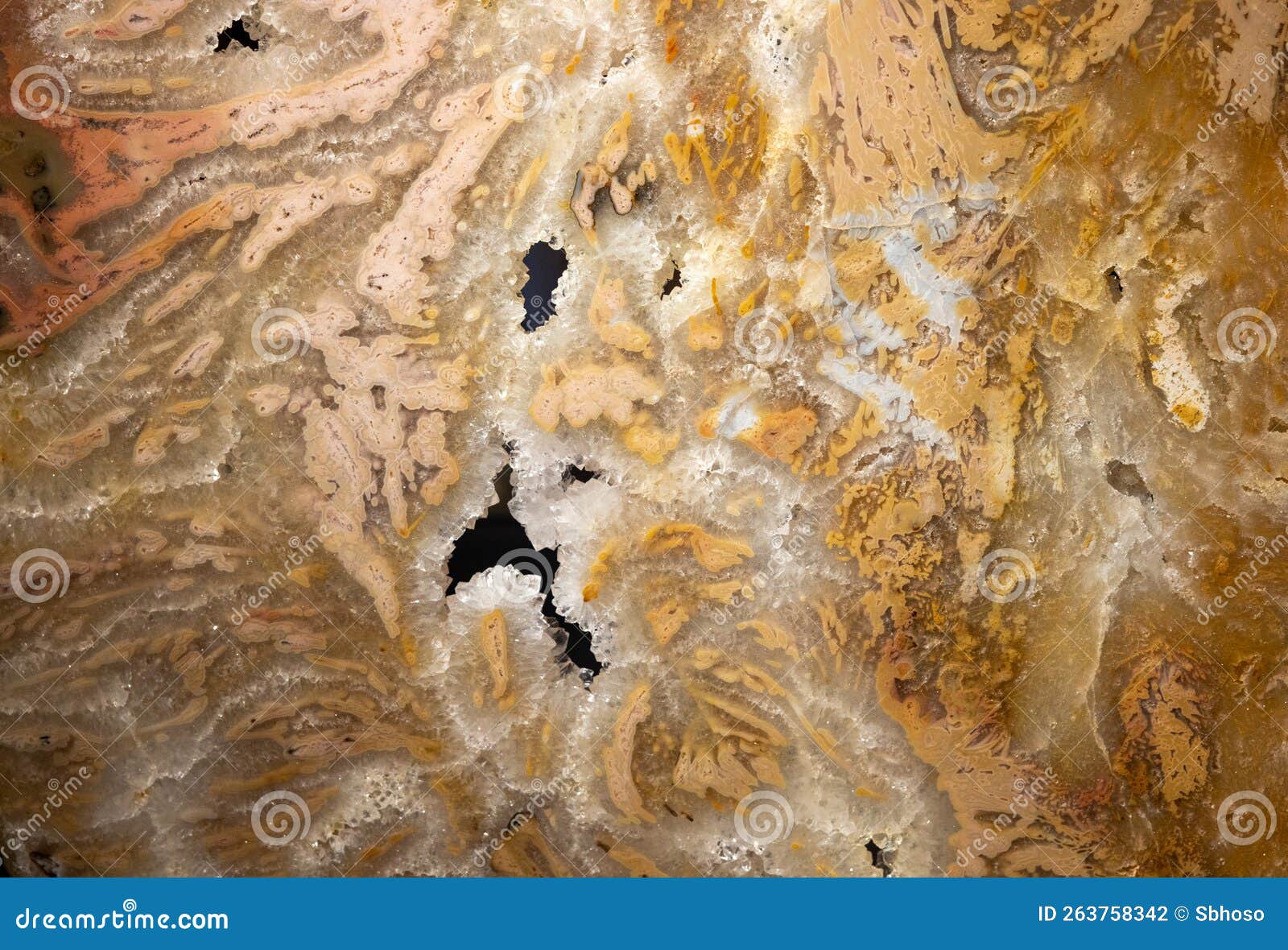 Abstract Quartz Unrefined Earth Tones Pale Stone Close Up Background ...
