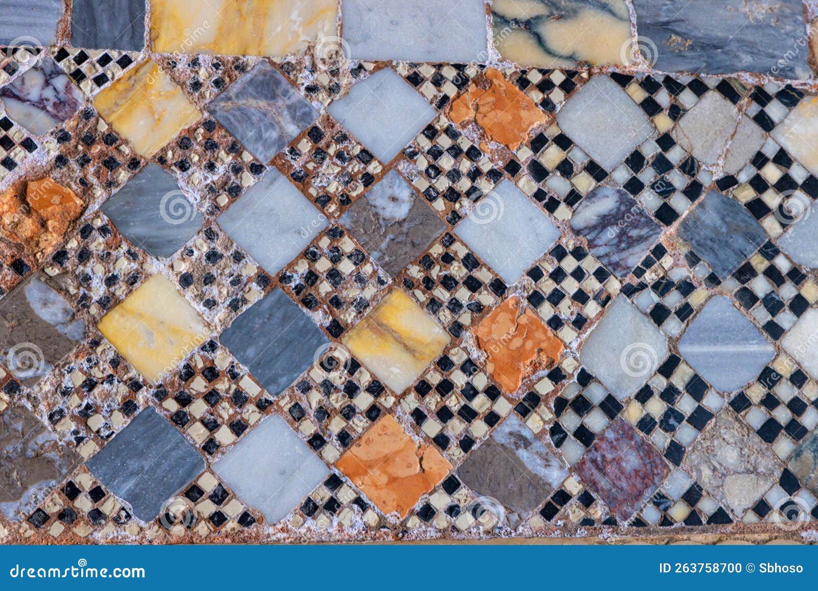 Geometric Diamond Shaped Marbles Tiles Patterns Alternating Colorful ...