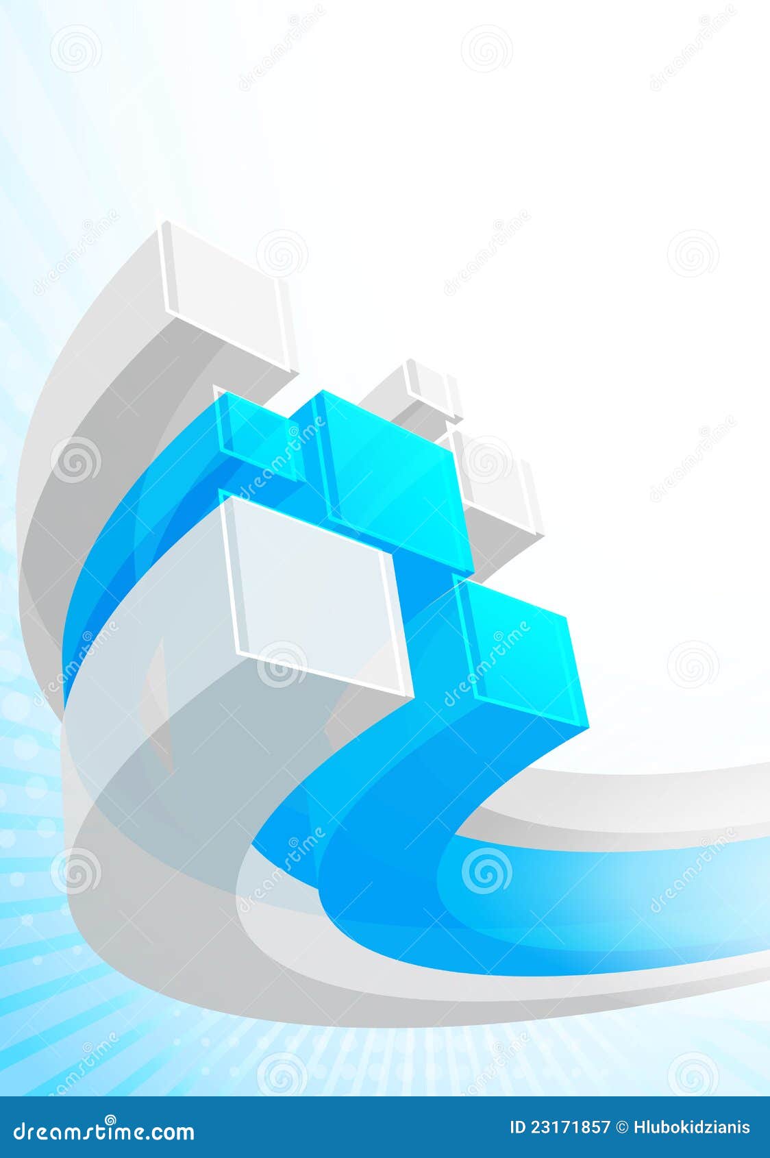 Background with 3d element stock vector. Illustration of reflection ...