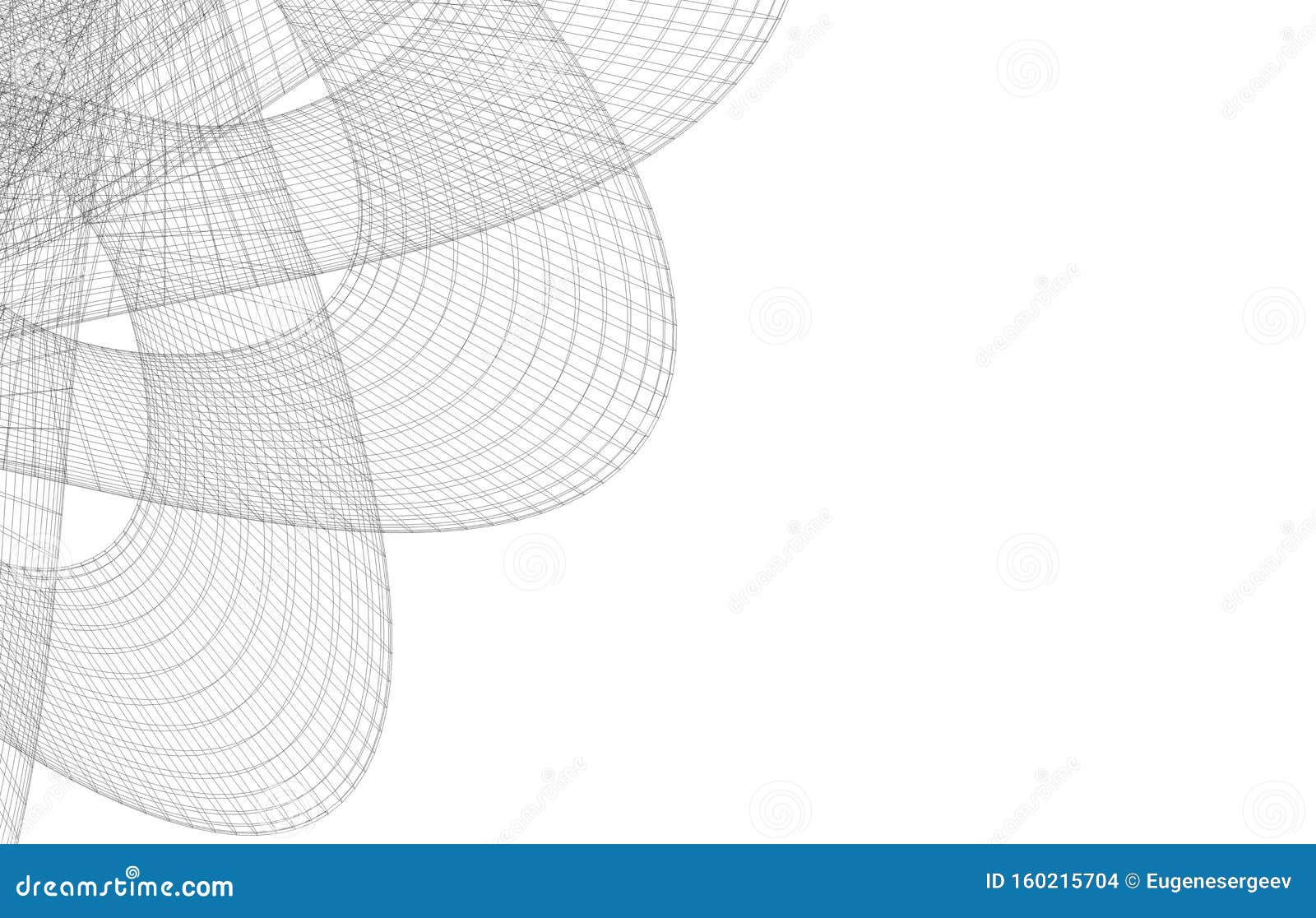 3d Abstract Black Wire-frame Mesh Stock Illustration - Illustration of ...