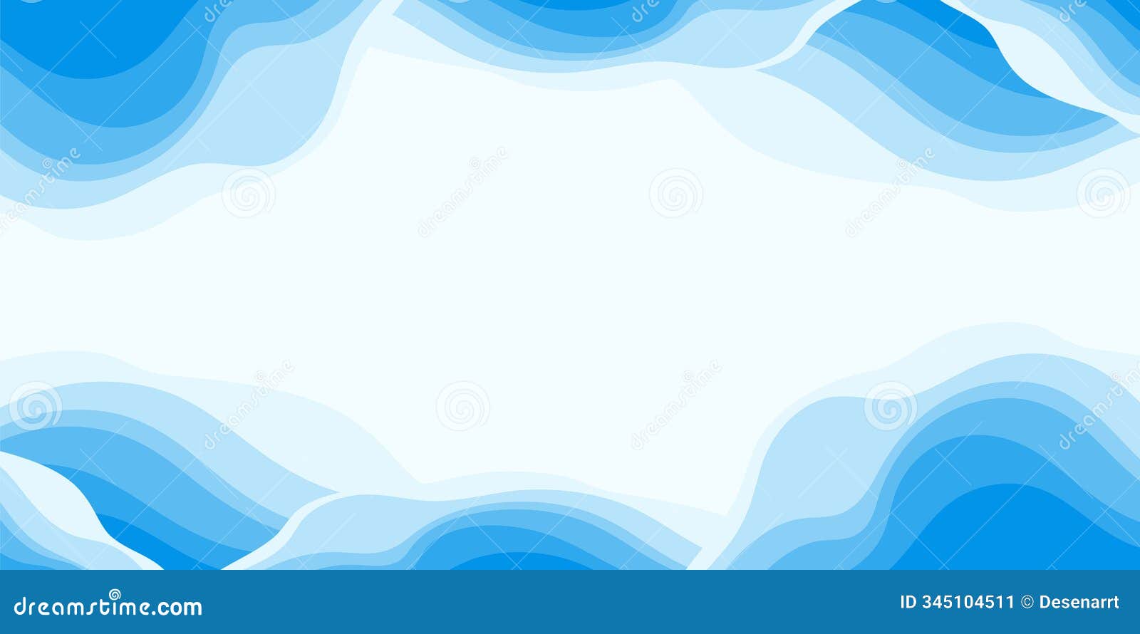 Background with Abstract Blue Waves with Space for Text. Wavy Abstract ...