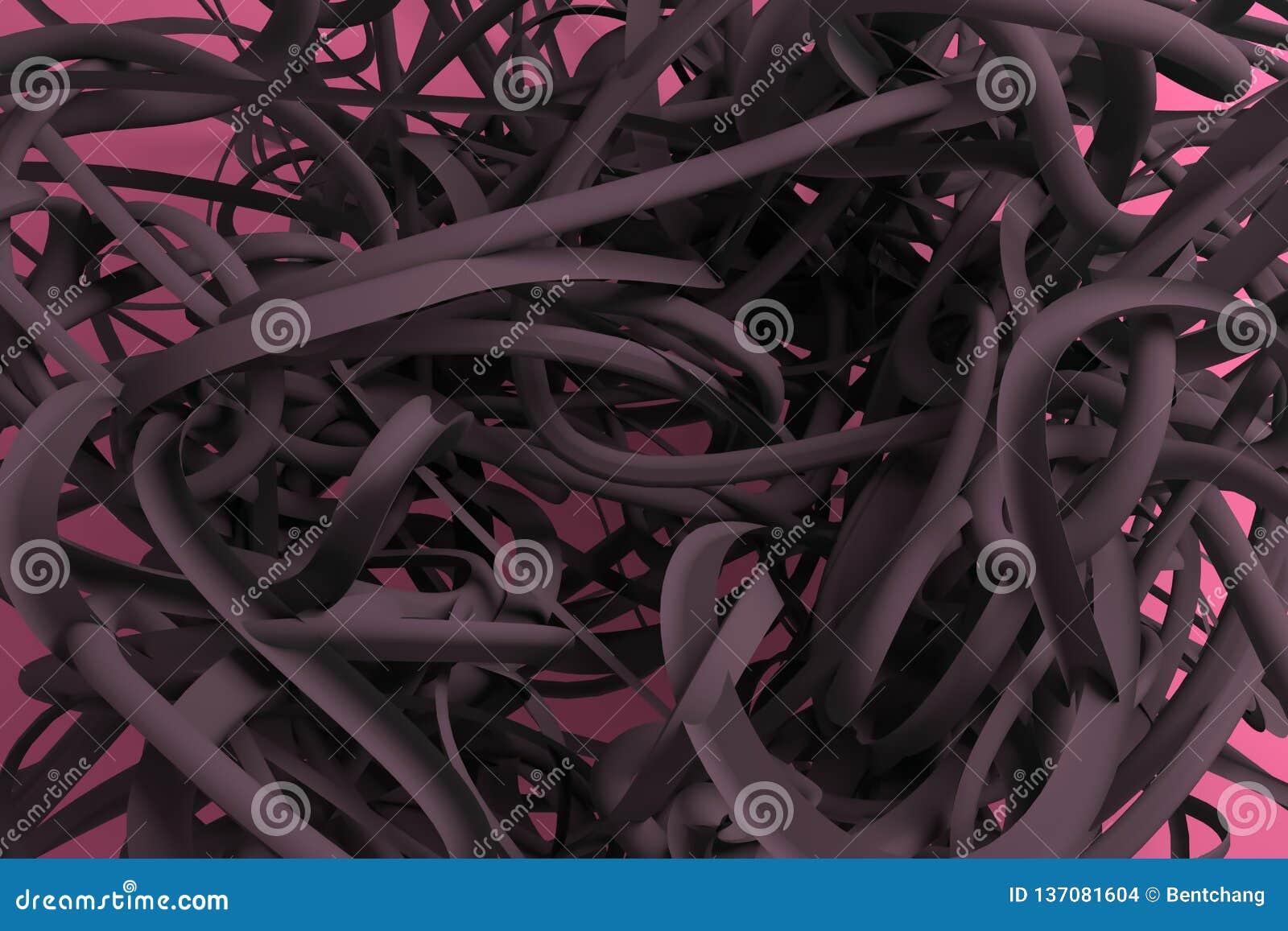 Background Abstract CGI Composition, Bunch of Messy String Geometric ...