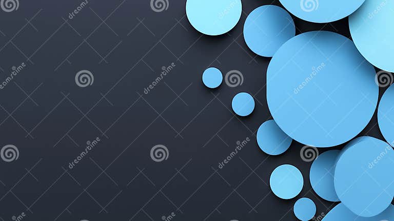 A Background with Abstract Circles in Multiple Sizes and Shades of Blue ...