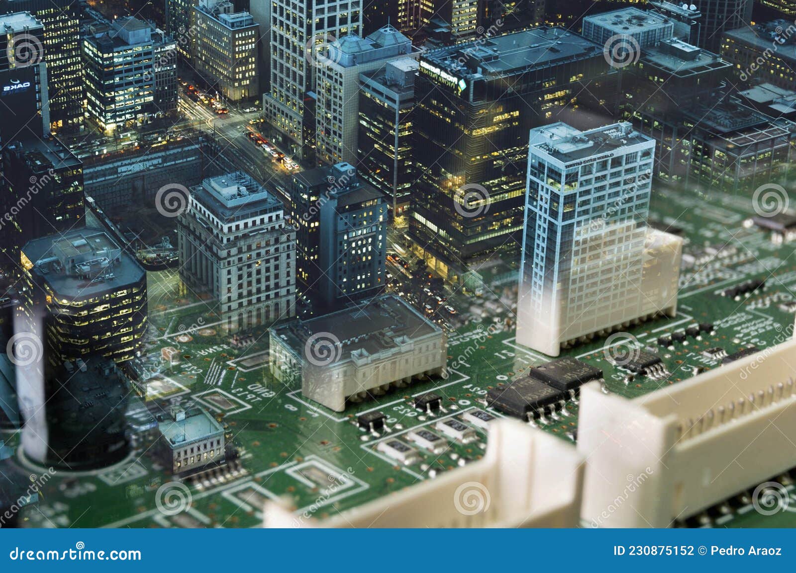 Background Abstract City Build in a Electronic World Stock Photo - Image of abstract, building ...