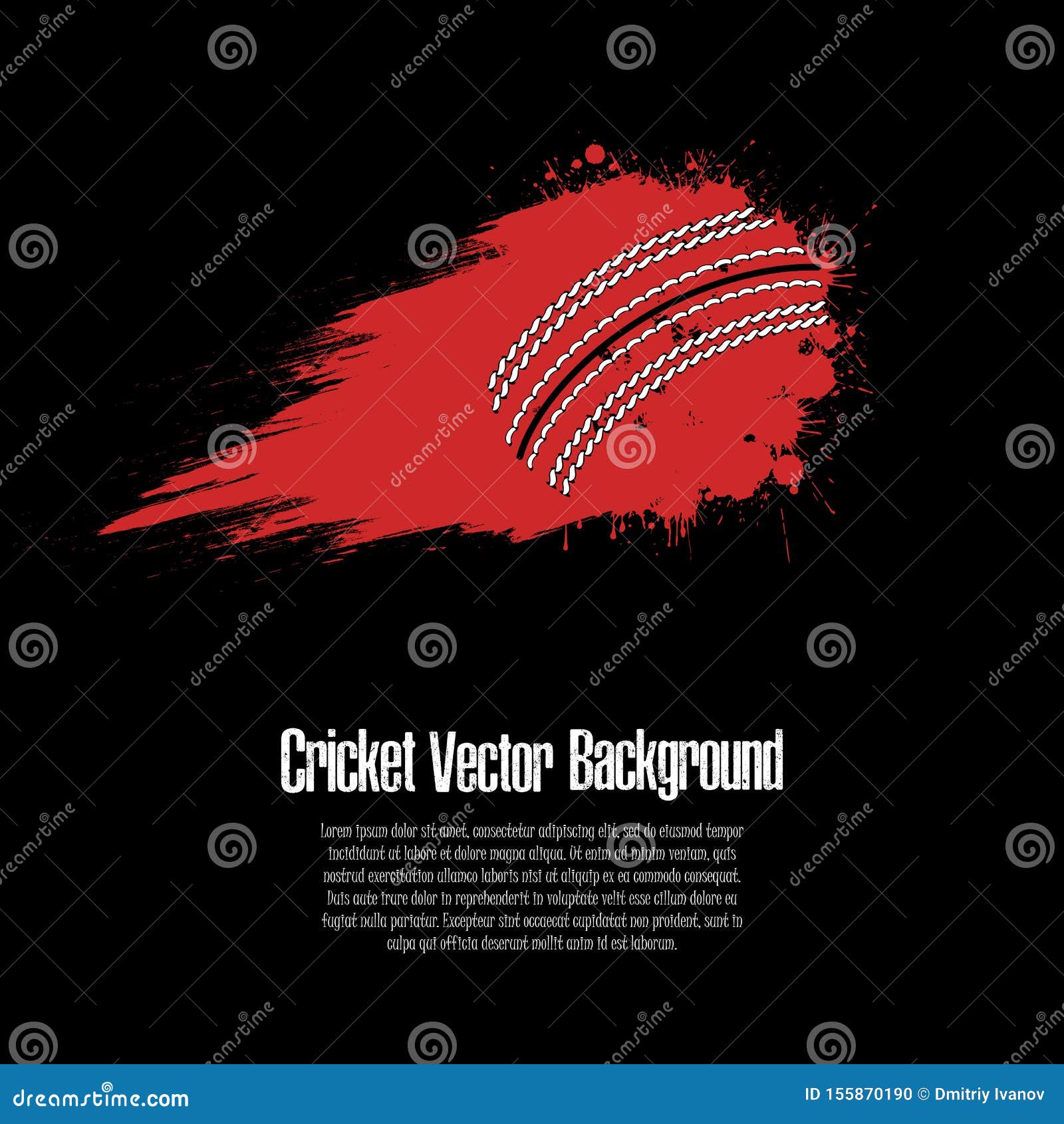 Background Abstract Cricket Ball from Blots Stock Vector - Illustration ...