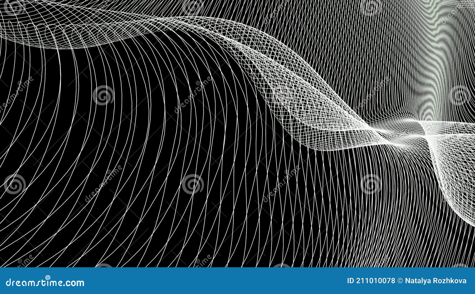 Geometric Lines of Rays into Space in 3d Stock Illustration ...