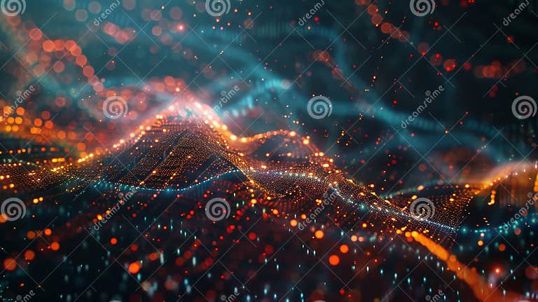 Background of Abstract Digital Technology. Visualization of Big Data ...