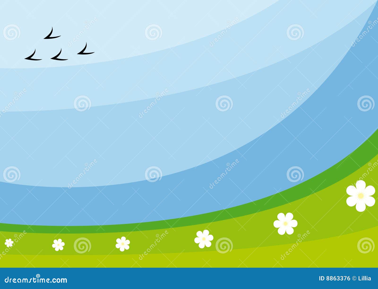 Background with Abstract Field Stock Vector - Illustration of ...