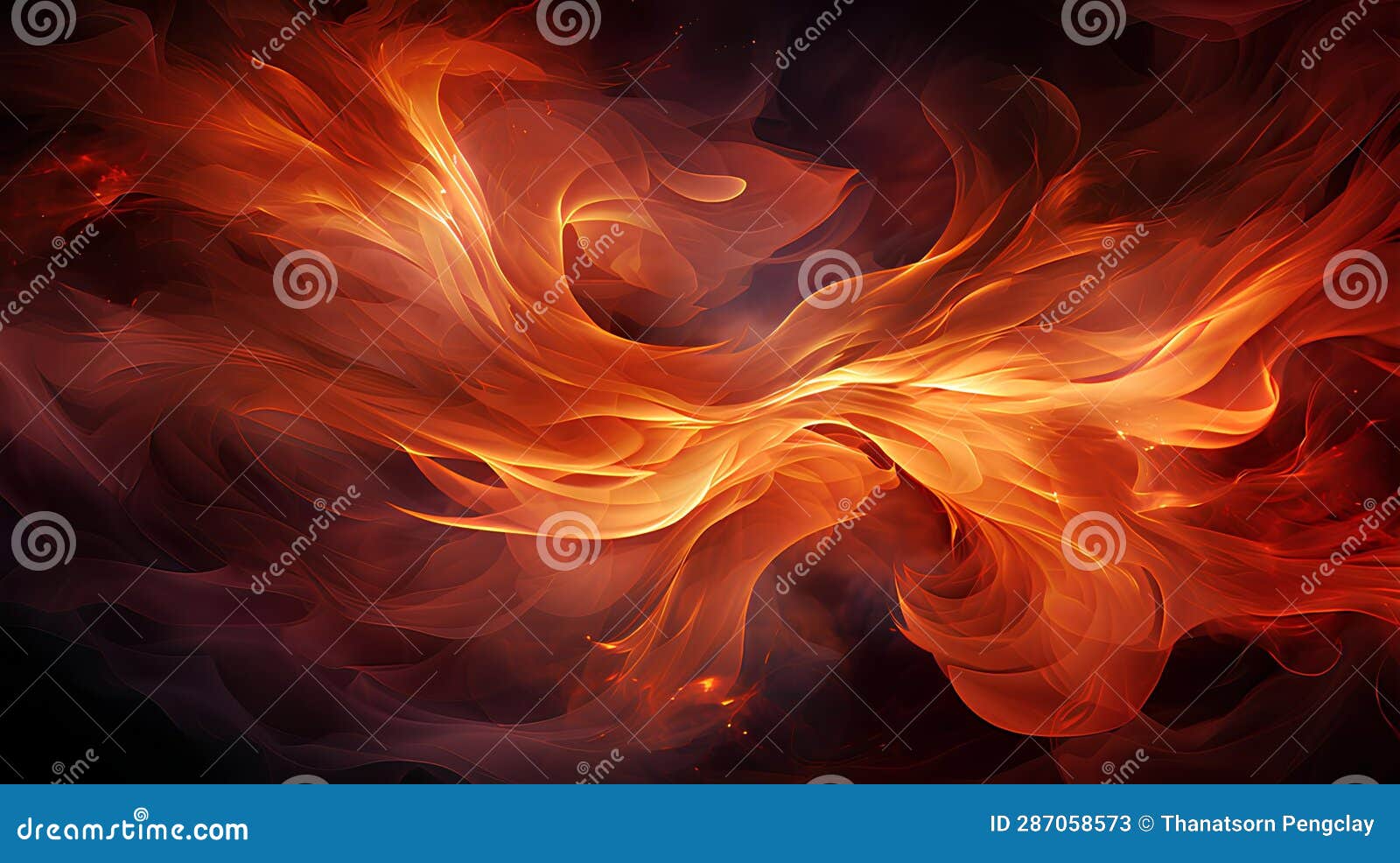 Background with Abstract Flames, the Force of Combustion Stock ...