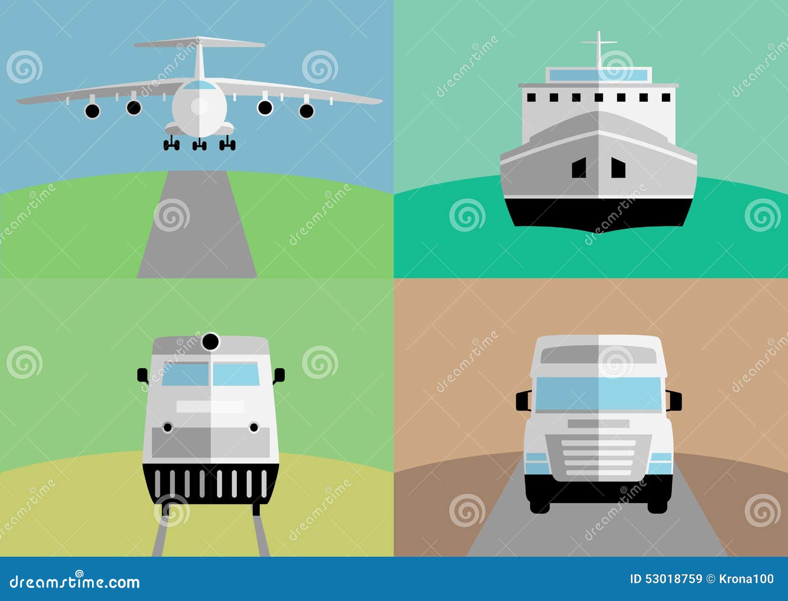 Background with Abstract Freight Transportation Stock Vector ...