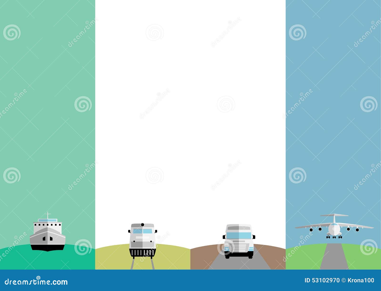 Background With Abstract Freight Transportation Vector Illustration ...