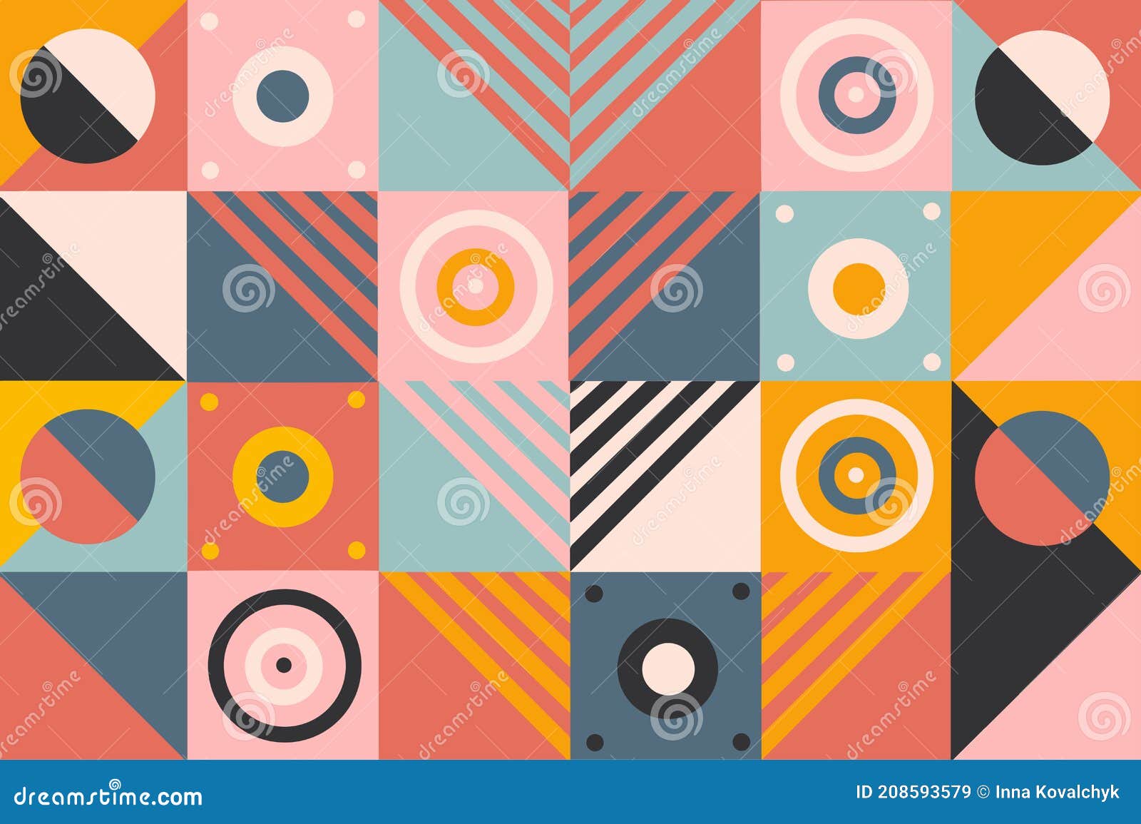 Background. Abstract Geometric Shapes in Flat Design Stock Vector ...