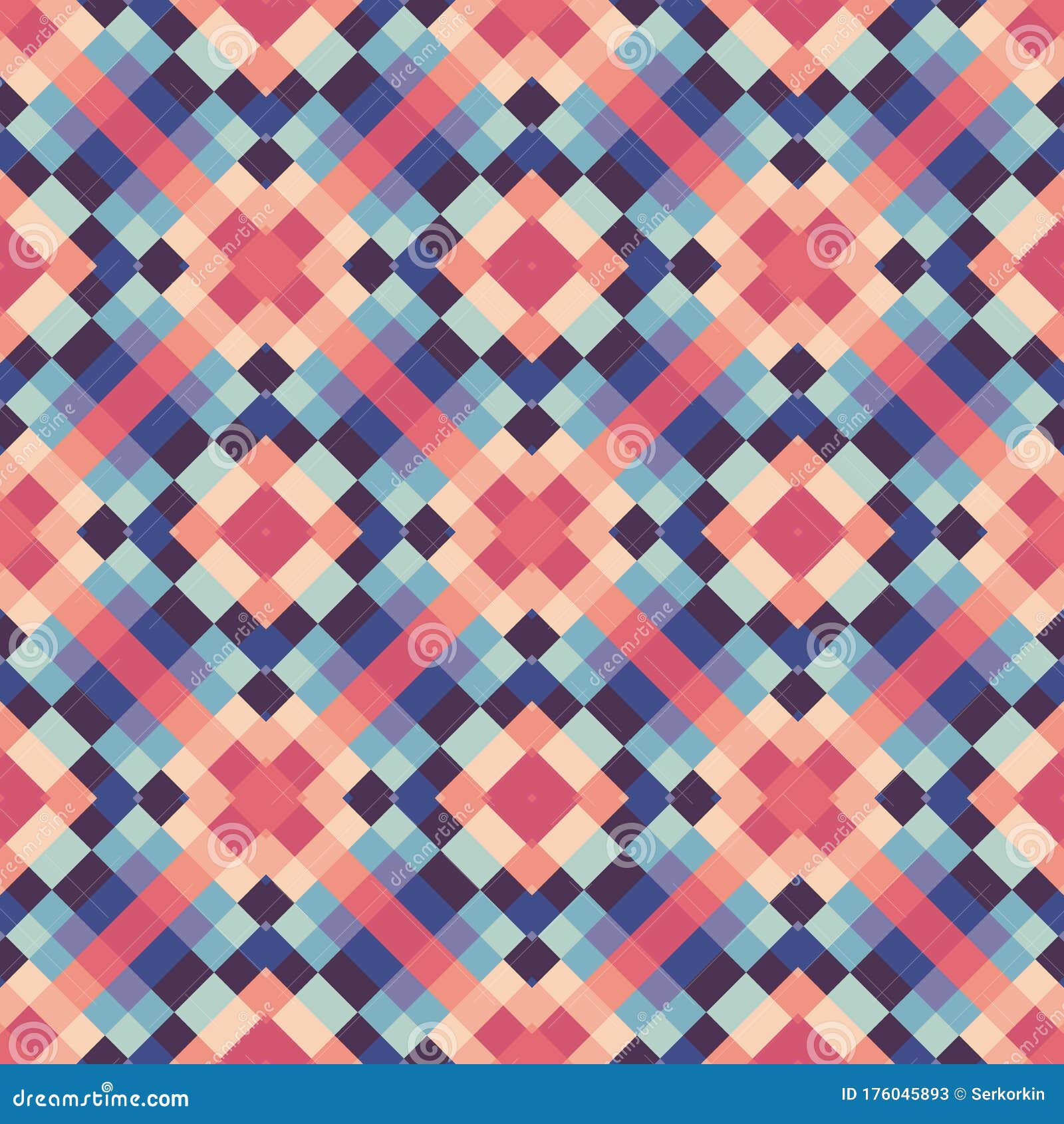 Background Abstract Geometric Style. Seamless Pattern Design. Red ...