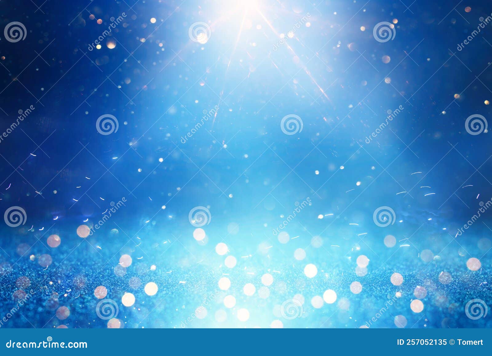 Background of Abstract Glitter Lights. Silver, Blue and Gold Stock ...