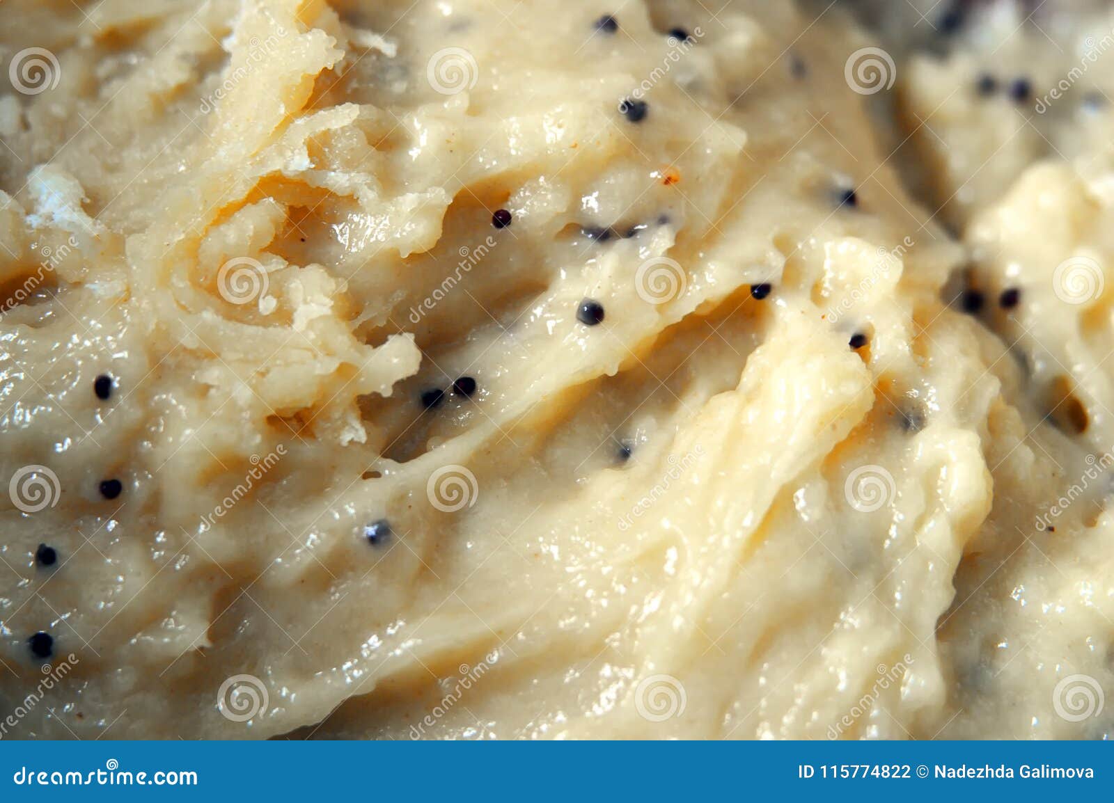 Background. Abstract. Glossy Yellow Surface with a Splash. Dough with ...