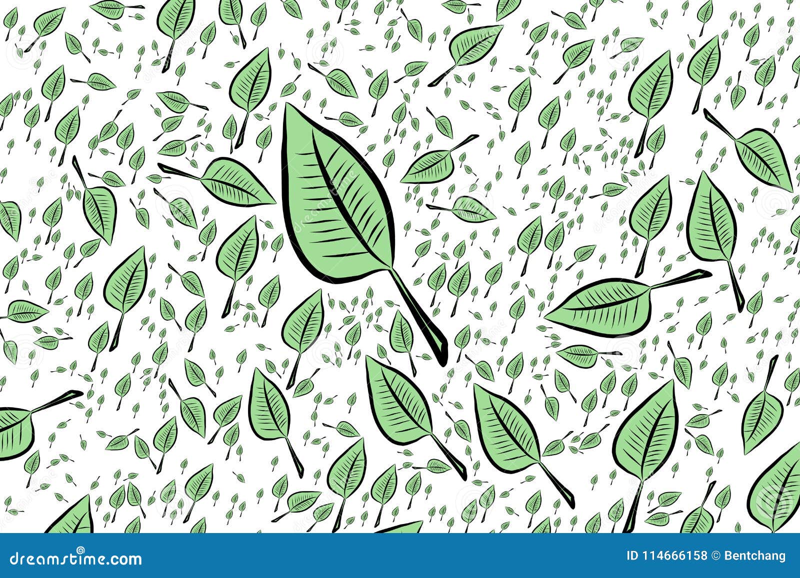 Background Abstract Leaves Drawing Pattern for Design. Decoration ...