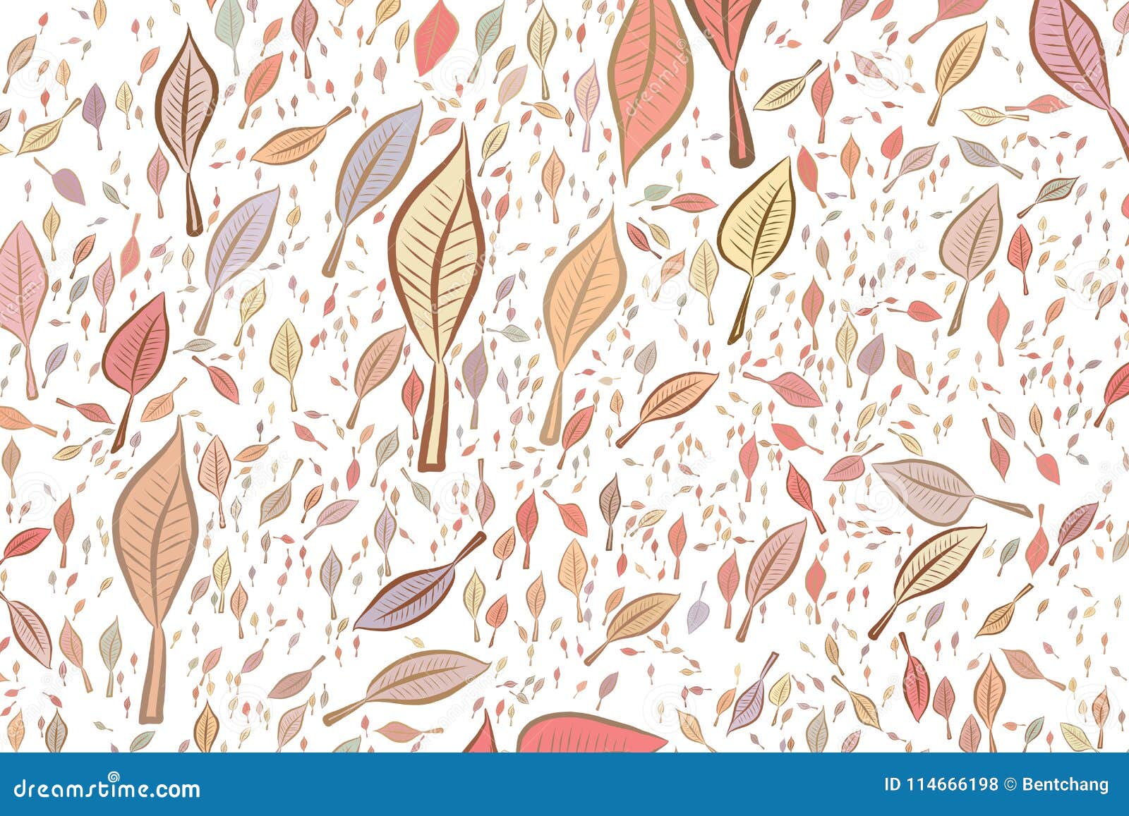 Background Abstract Leaves Drawing Pattern for Design. Canvas, Overlap ...