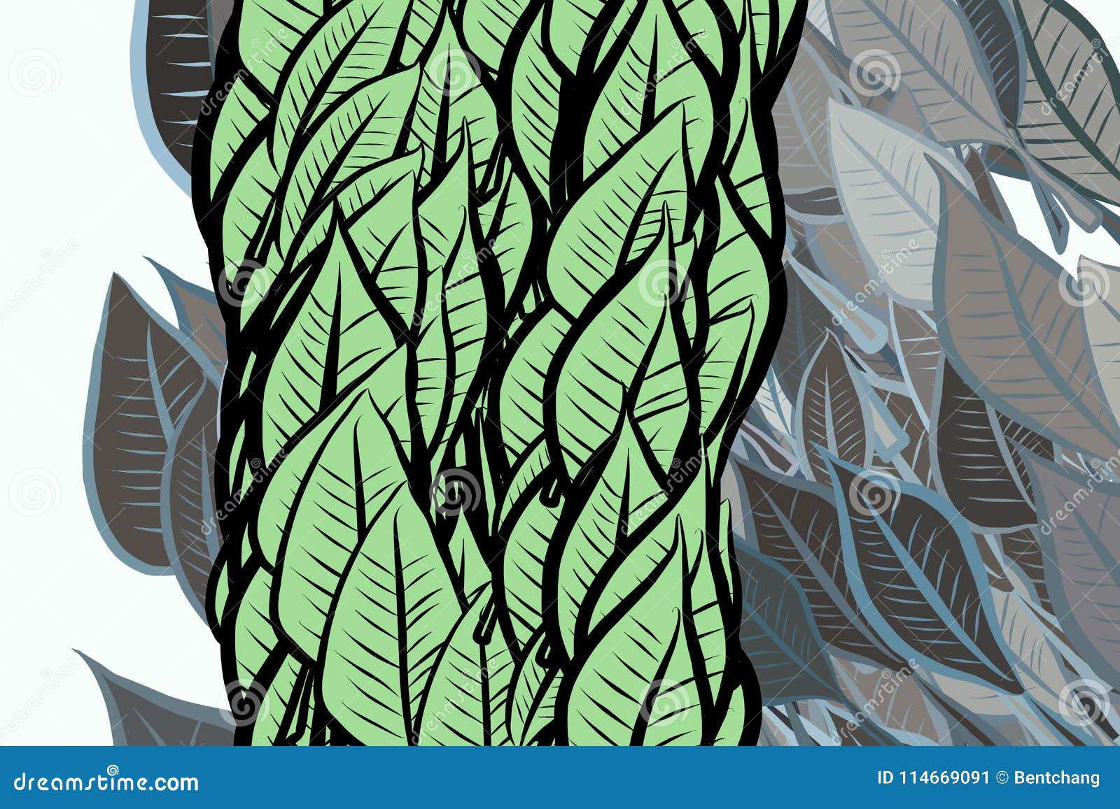 Background Abstract Leaves Drawing Pattern for Design. Vector, Backdrop ...