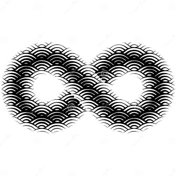 Background with Abstract Line Waves Infinity Sign and Thickness ...