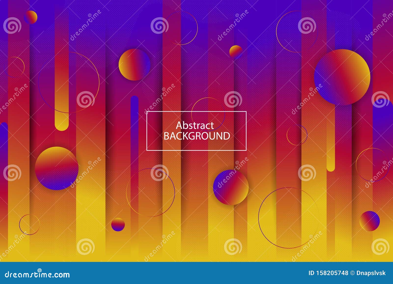 Background with Abstract Lines and Circles with Orange and Light Blue ...