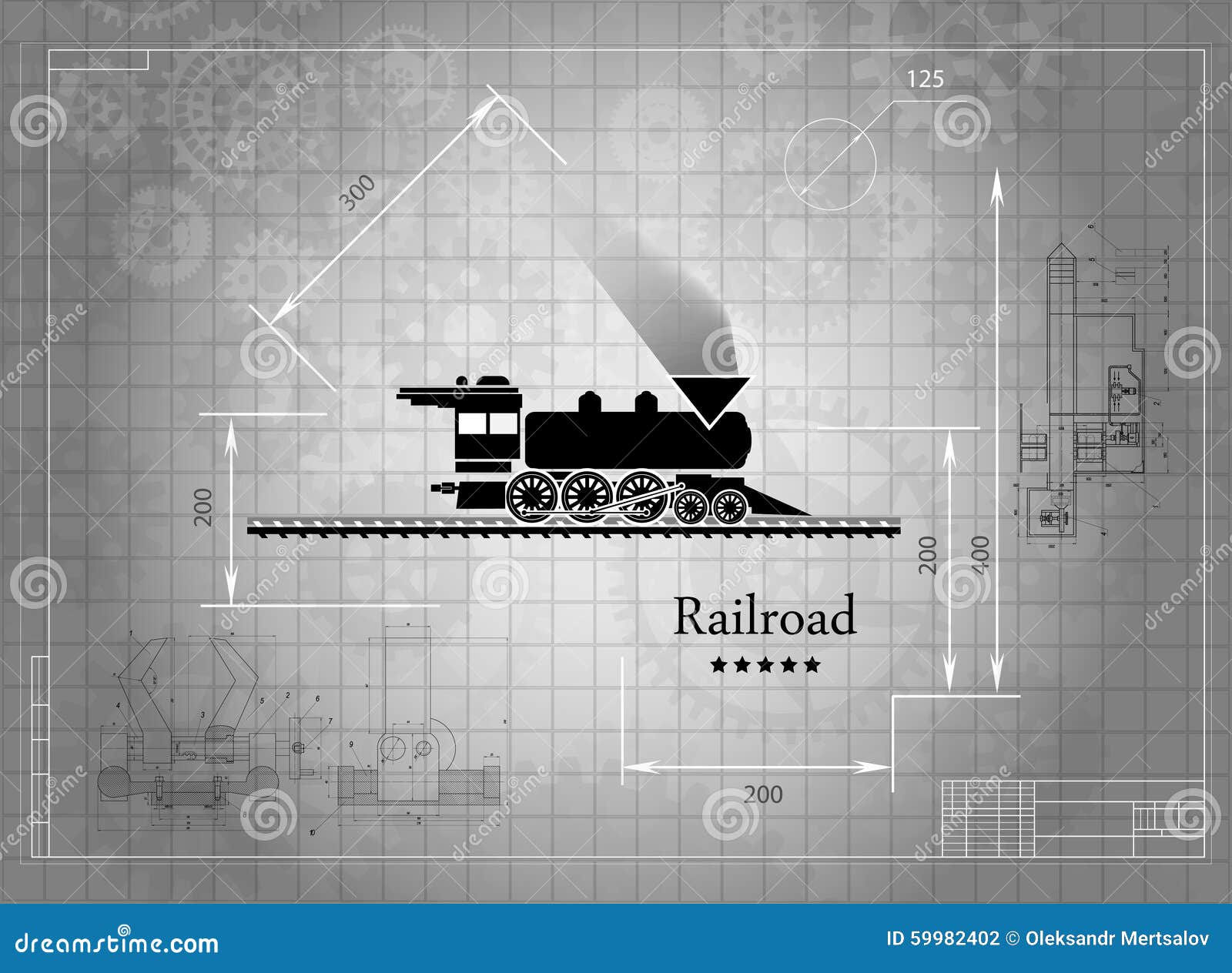 Background Abstract Locomotive Icon Engineering Stock Vector ...