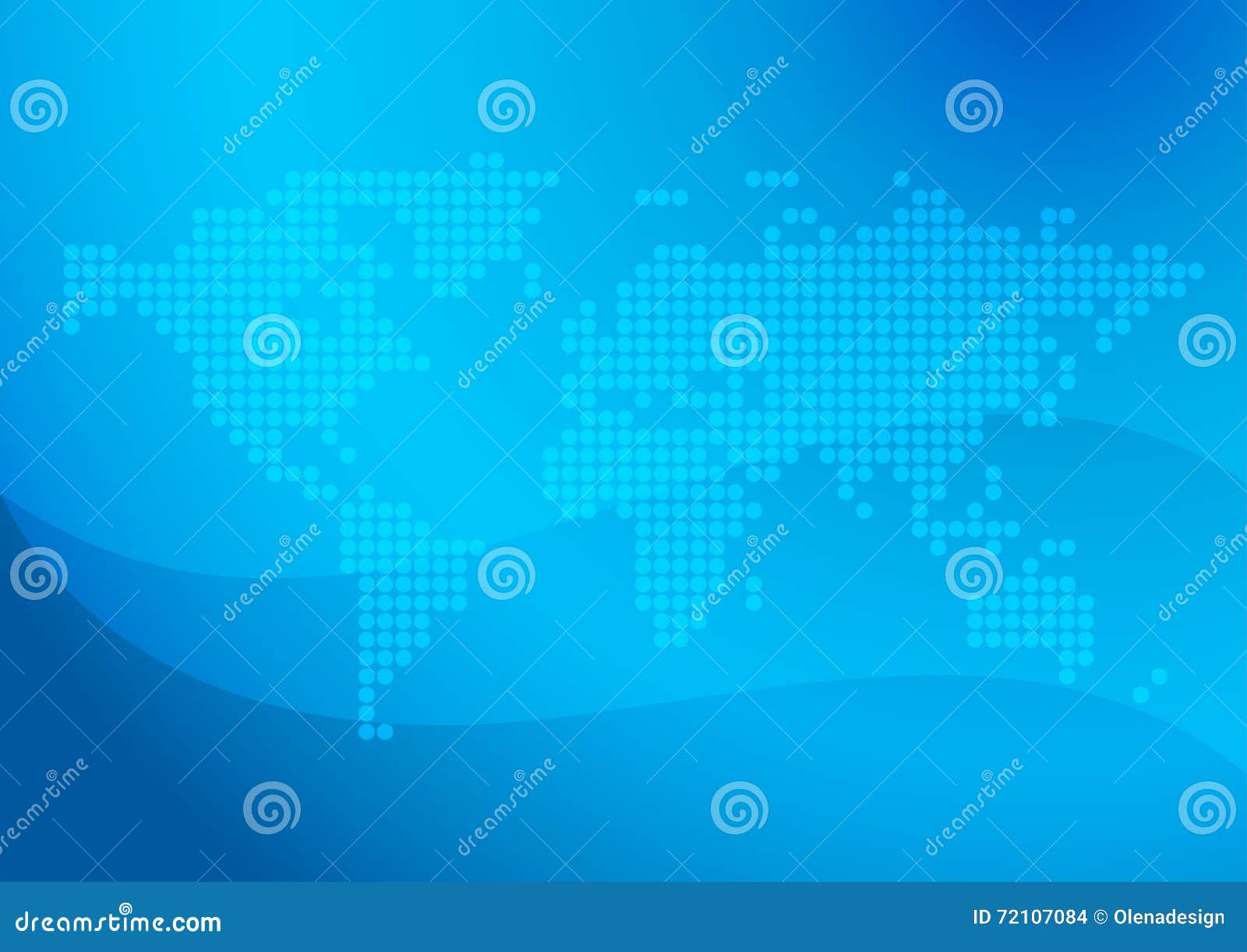 Background with Abstract Map - Blue and Wavy Stock Illustration ...