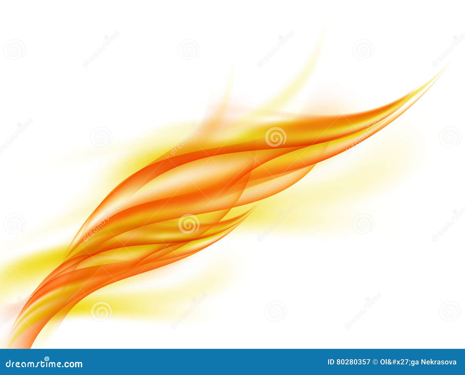 Background with Abstract Orange Fire Flashes on White Stock Vector ...