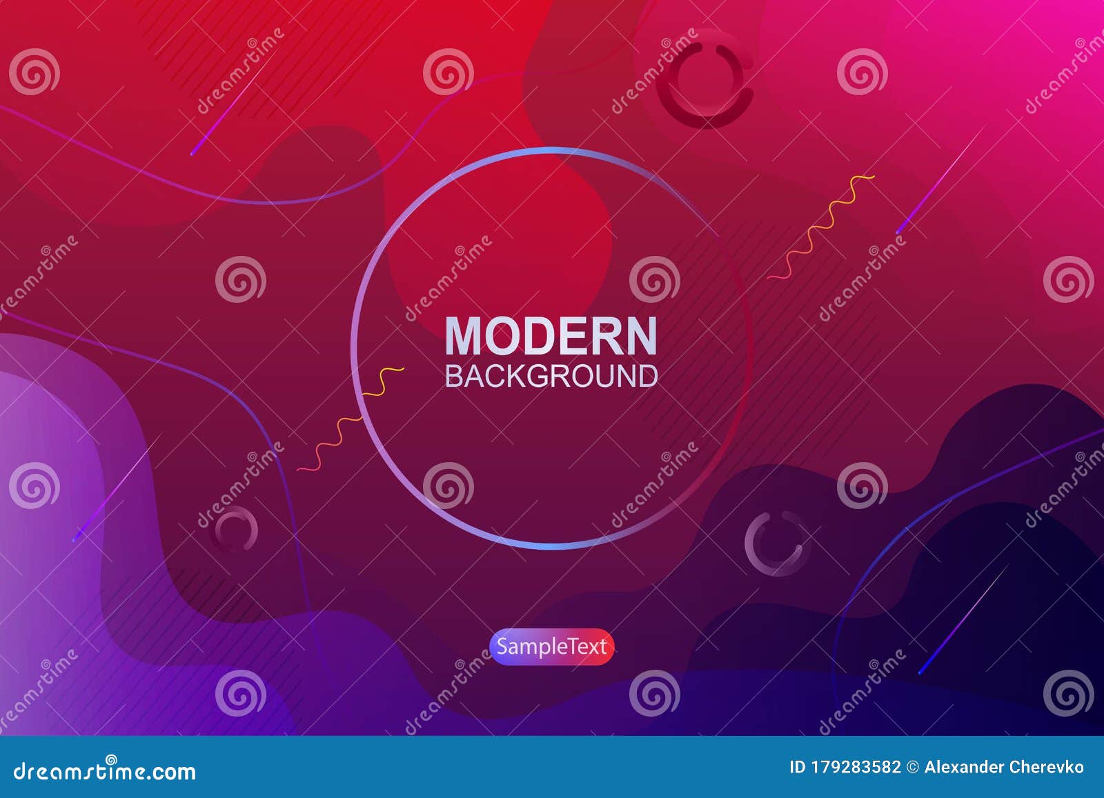 Background with Abstract Oval Shapes with Gradient and Silhouettes of ...