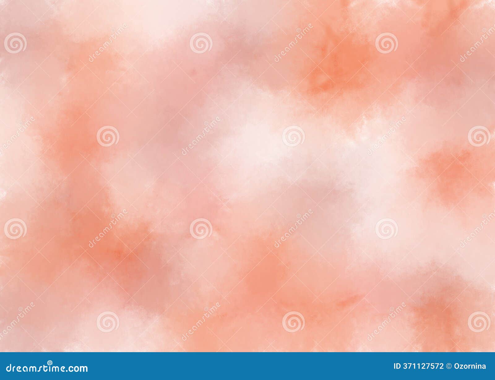 Abstract Peach Color Curly Cloud Isolated On White Background. Textured ...