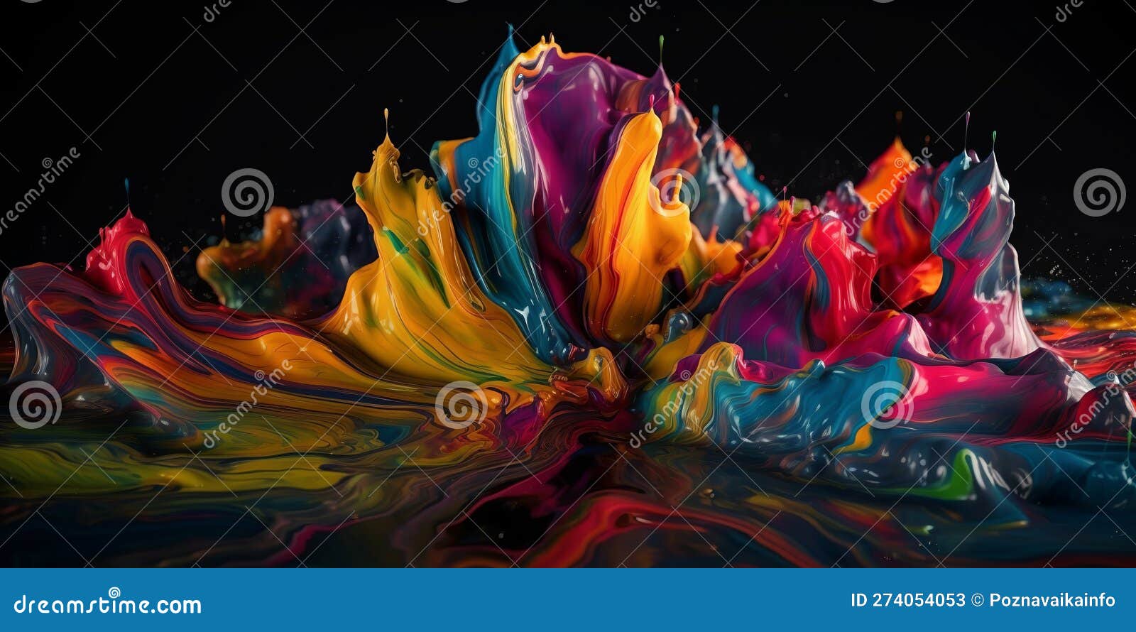 Background Abstract Realistic Paint, Bright Color. Stock Illustration ...
