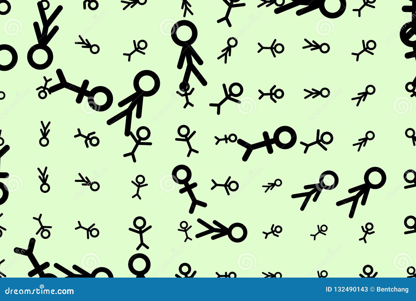 Background Abstract Sign of People or Human, Hand Drawn for Design ...