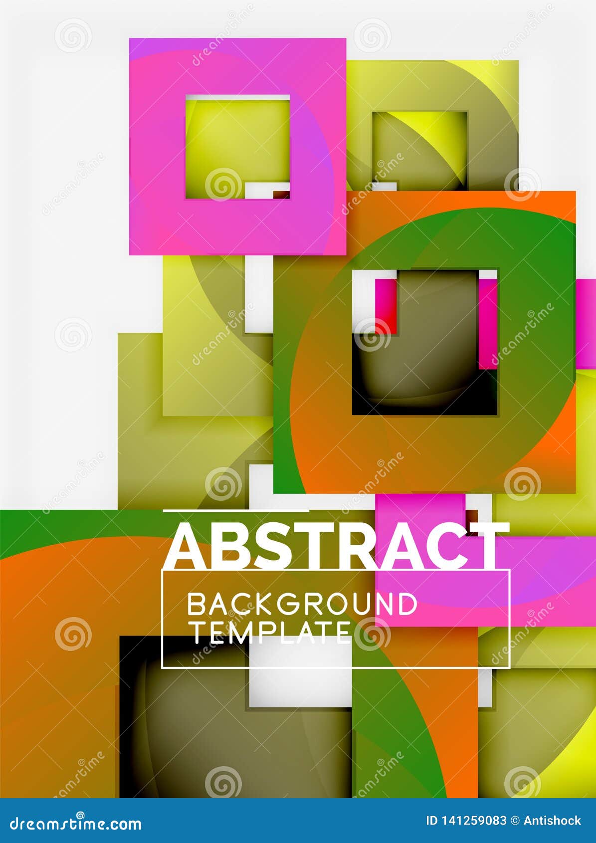 Background Abstract Squares, Geometric Minimal Template Stock Vector ...