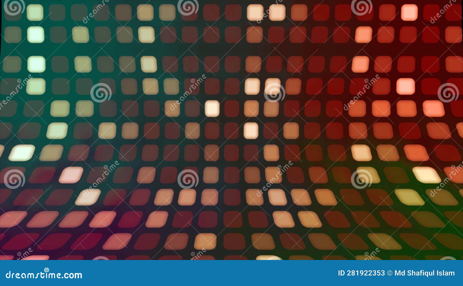 Background with an Abstract Technological Multicolor Squire Pattern ...