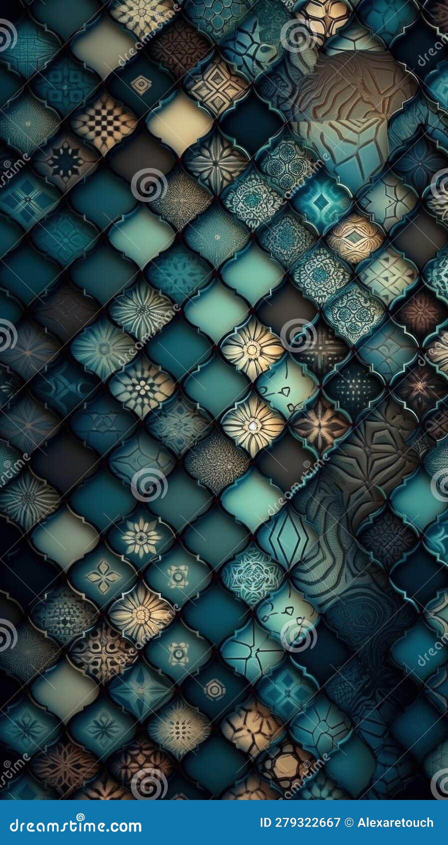 Background with Abstract Tiles Image Stock Illustration - Illustration ...