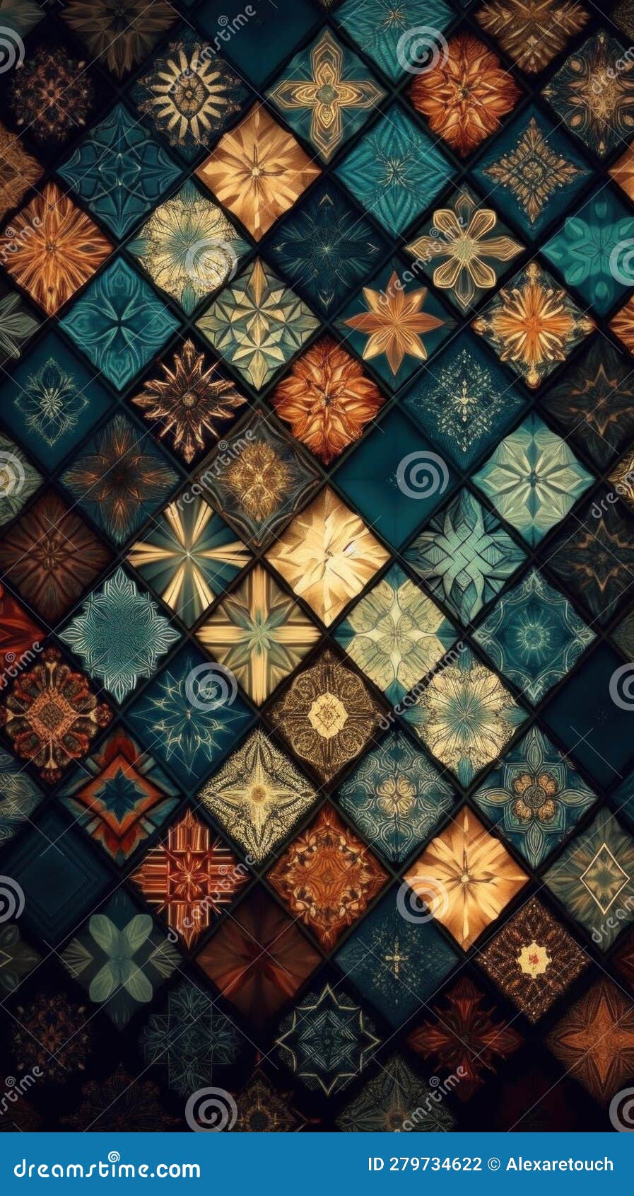 Background with Abstract Tiles Image Stock Illustration - Illustration ...