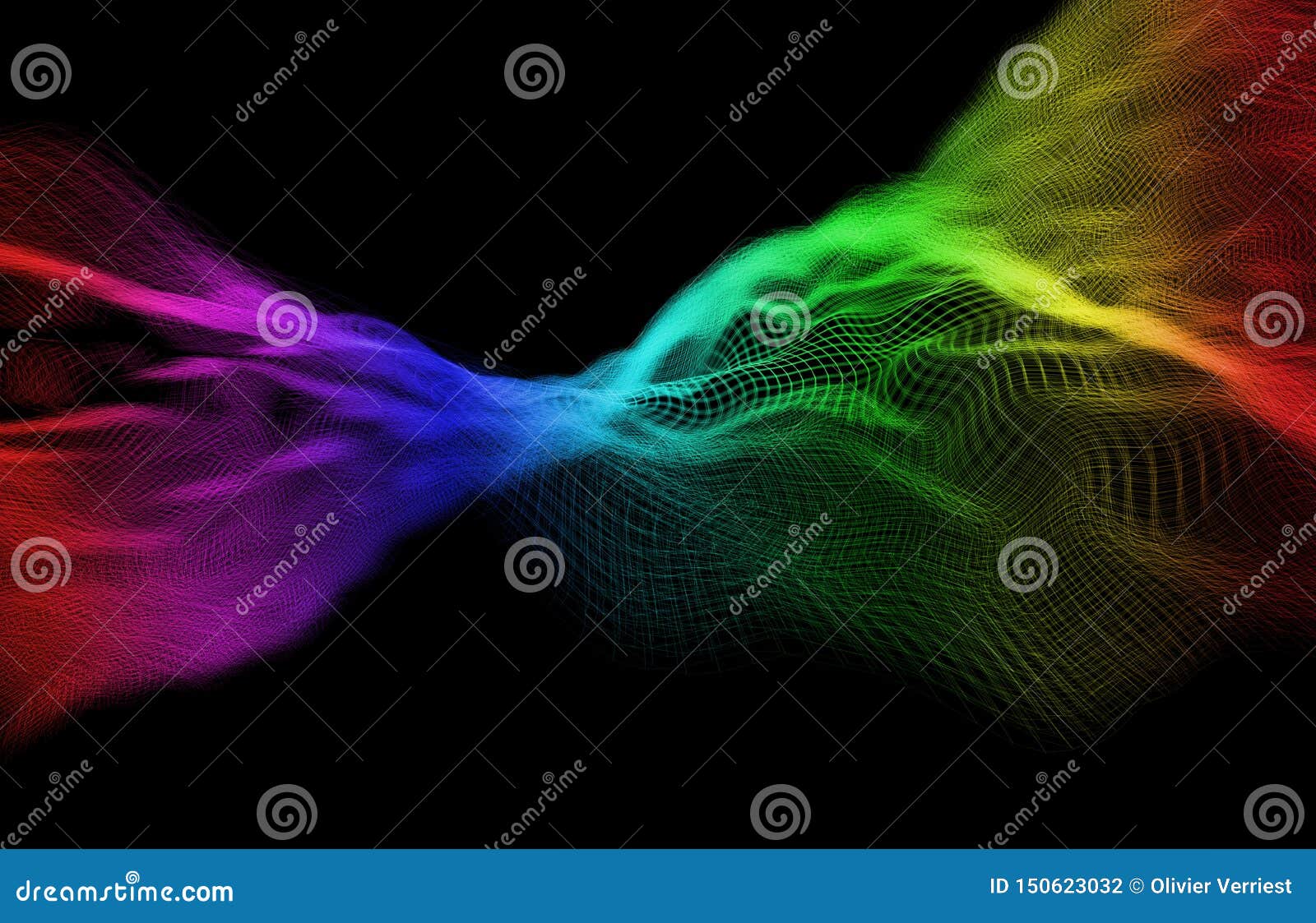 Background Abstract Wave Digital Multicolor Ripple Stock Illustration ...