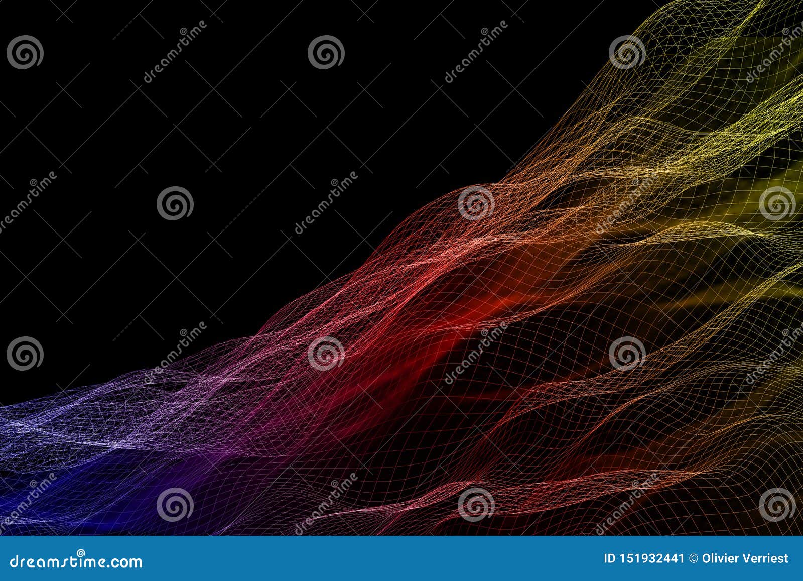 Background Abstract Wave Digital Multicolor Ripple Stock Illustration ...