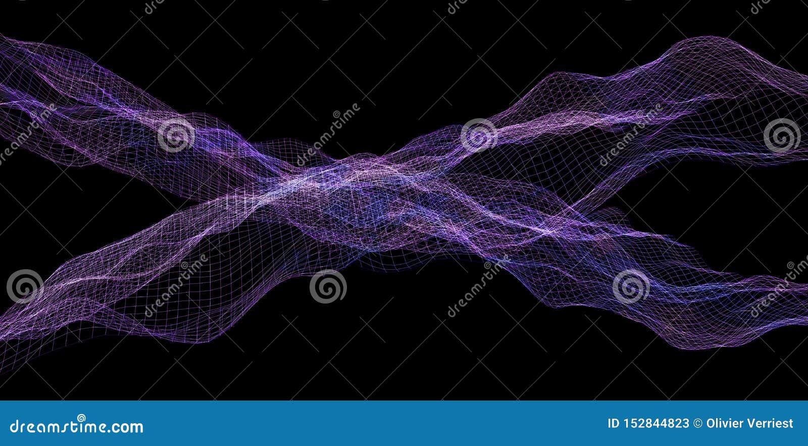 Background Abstract Wave Digital Purple Ripple Stock Illustration ...