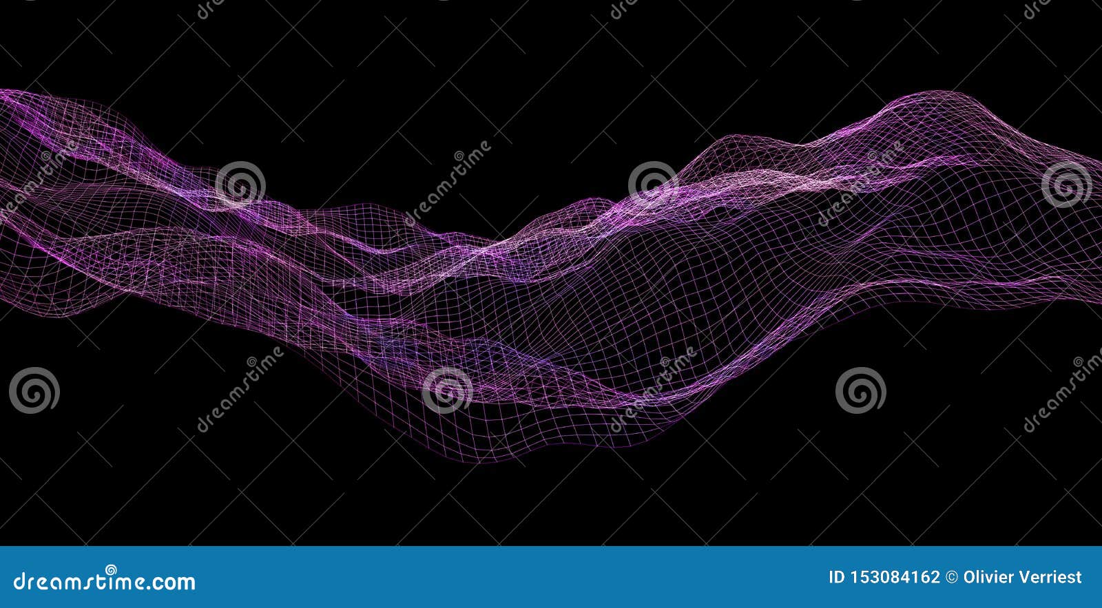 Background Abstract Wave Digital Purple Ripple Stock Illustration ...